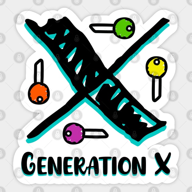 Generation X •Latchkey Kid - Generation X Latchkey Kid - Sticker ...