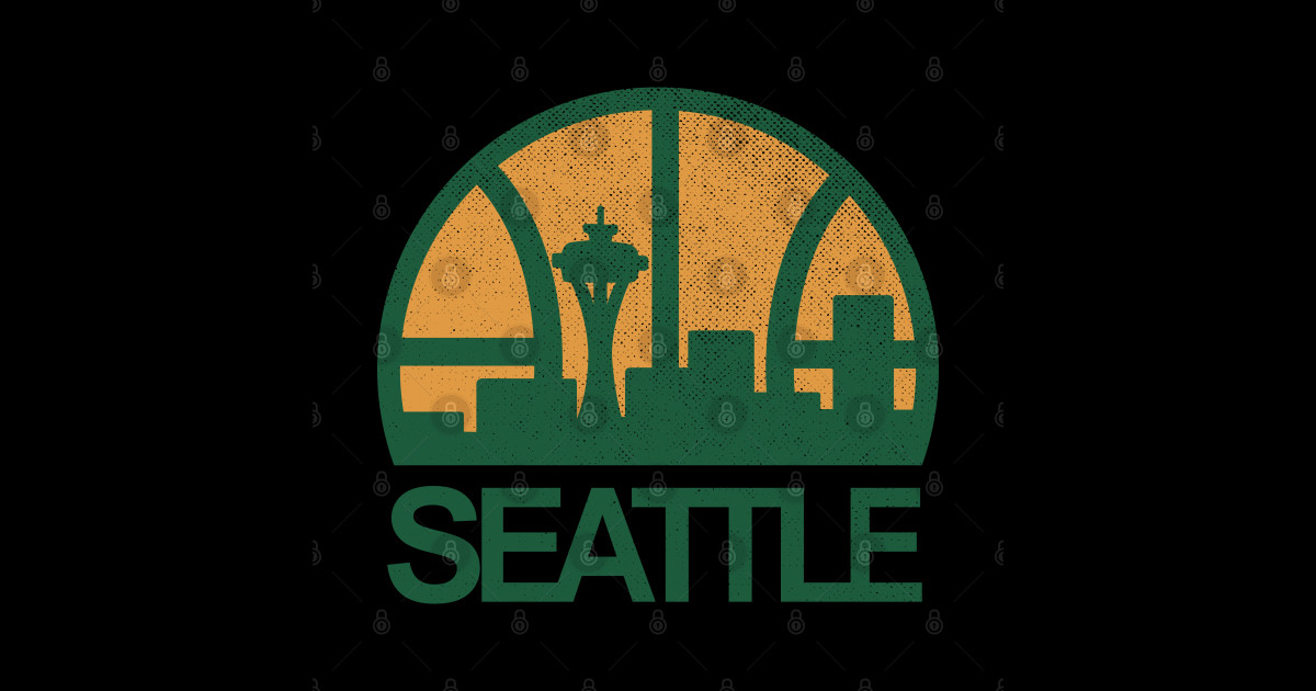 Iconic Seattle Supersonics Skyline - Seattle - Posters and Art Prints ...