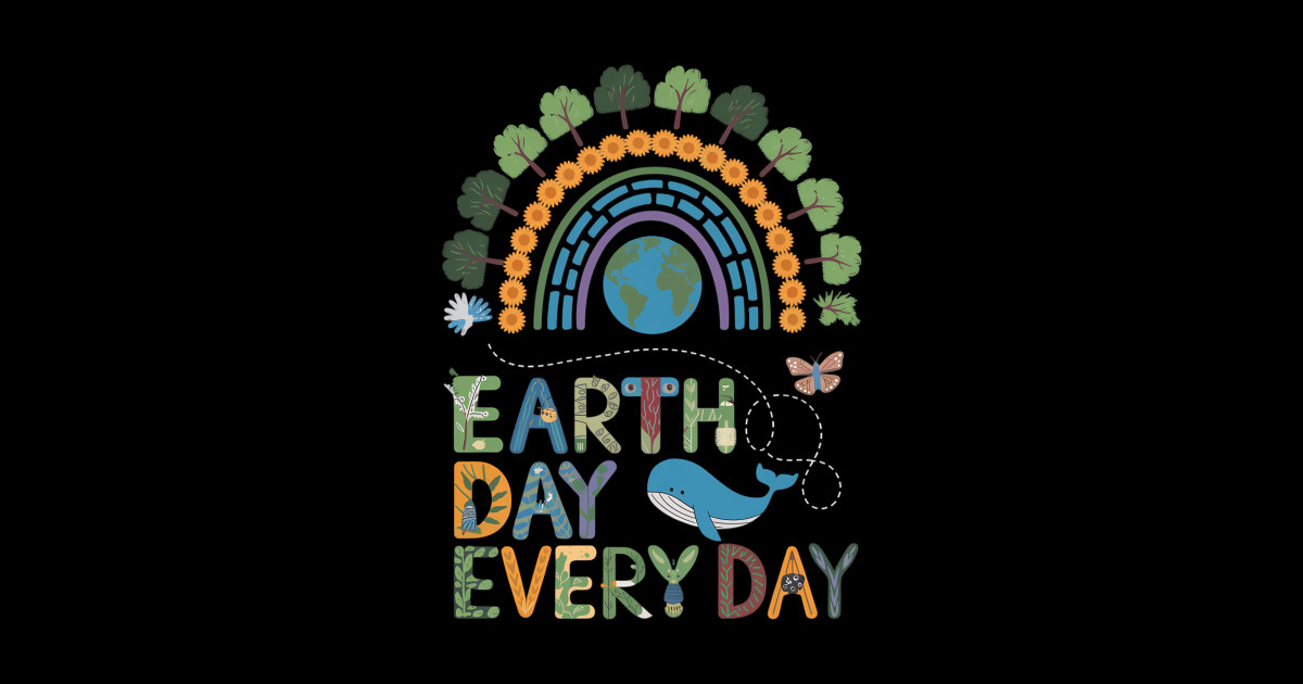Pretty Earth Day Every Day Rainbow with Trees Earth Day - Pretty Earth ...