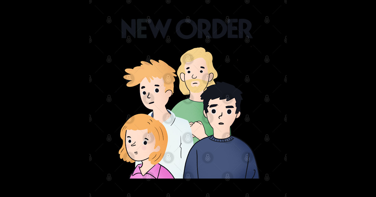 New Order - 80's Band Illustration - New Order - Posters and Art Prints ...