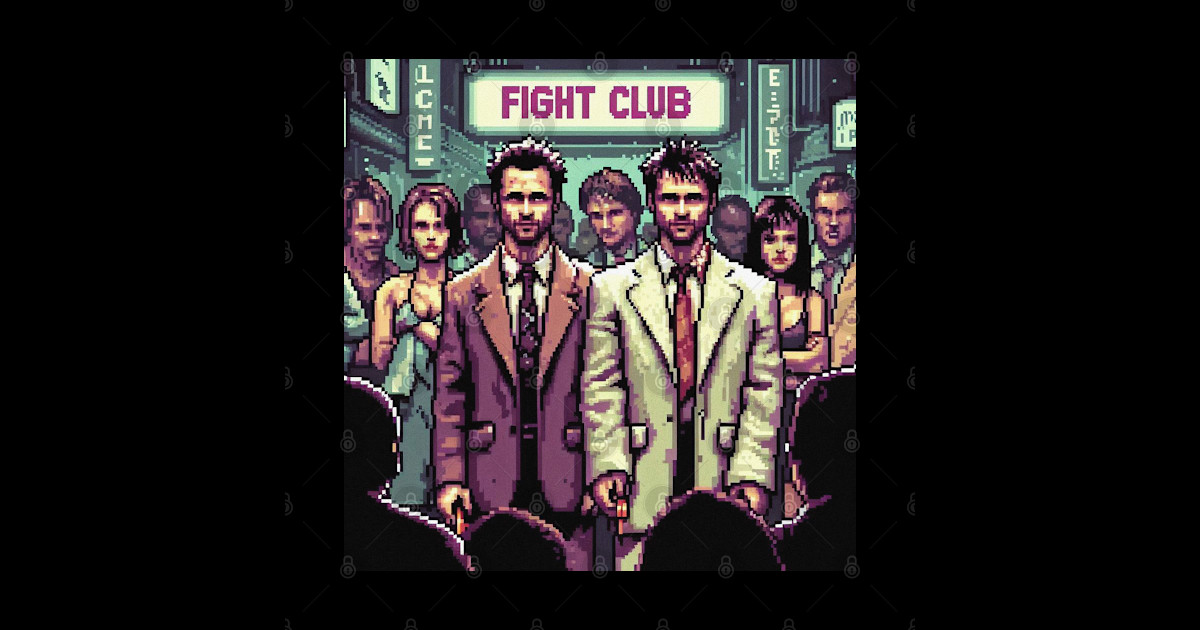 FIGHT CLUB PIXEL ART - Fight Club - Posters and Art Prints | TeePublic