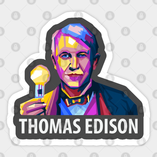 Thomas Edison - History Professor - Sticker | TeePublic