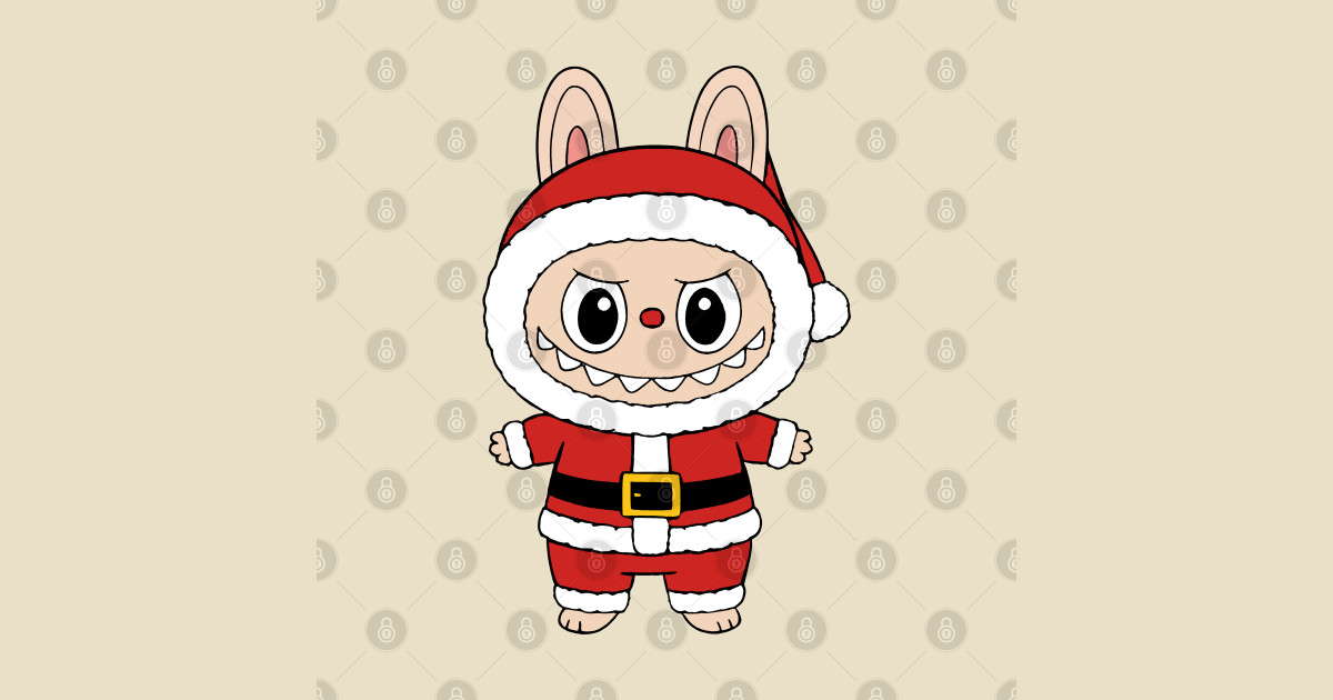 cute labubu christmas - Labubu - T-Shirt | TeePublic