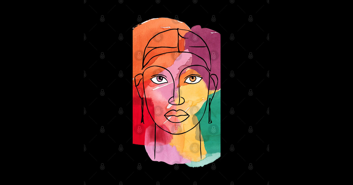 woman face - Woman Face - Sticker | TeePublic