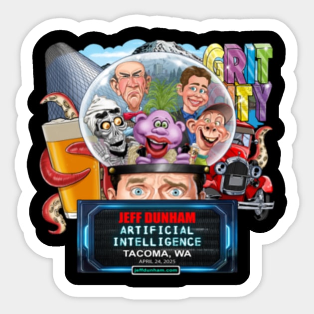 Jeff Dunham Tacoma, WA (2025) - Jeff Dunham - Sticker | TeePublic