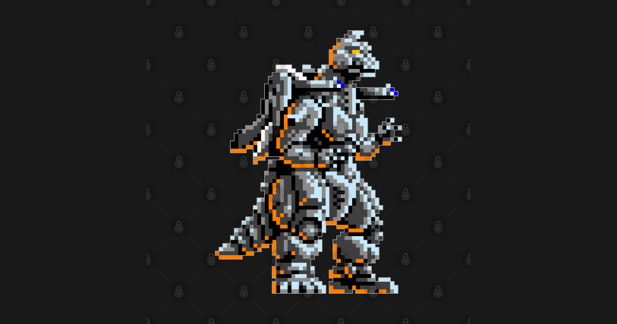 Pixel Super MechaGodzilla - Godzilla - T-Shirt | TeePublic