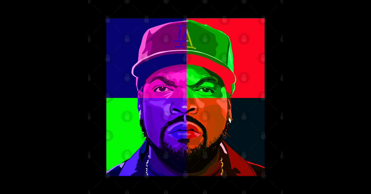 Ice Cube Rapper Color Design Icecube Posters And Art Prints Teepublic
