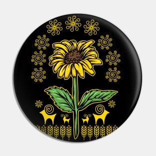 Ukrainian Flag Sunflower Pins and Buttons for Sale | TeePublic
