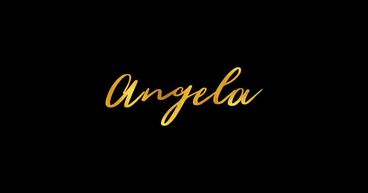 Angela Name Hand Lettering in Faux Gold Letters - Angela - Sticker ...