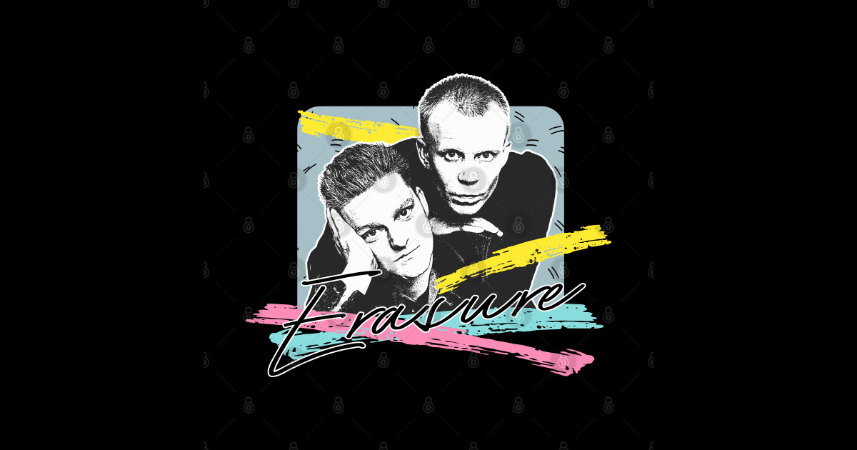 Erasure // Retro 80s Fan Art Design - Erasure - Pin | TeePublic