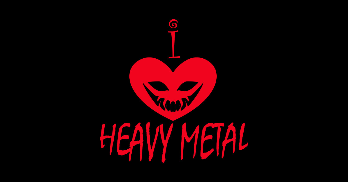 I Heart Heavy Metal - Heavy Metal - Sticker | TeePublic