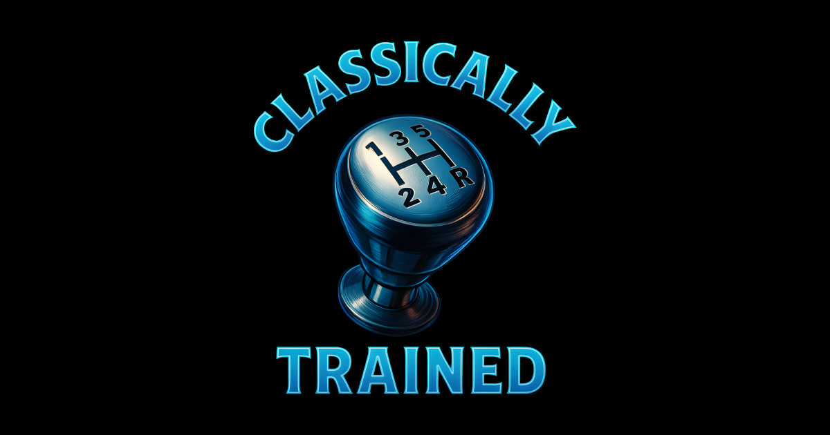 Classically Trained Metallic Gear Shift Knob - 80s - Sticker | TeePublic
