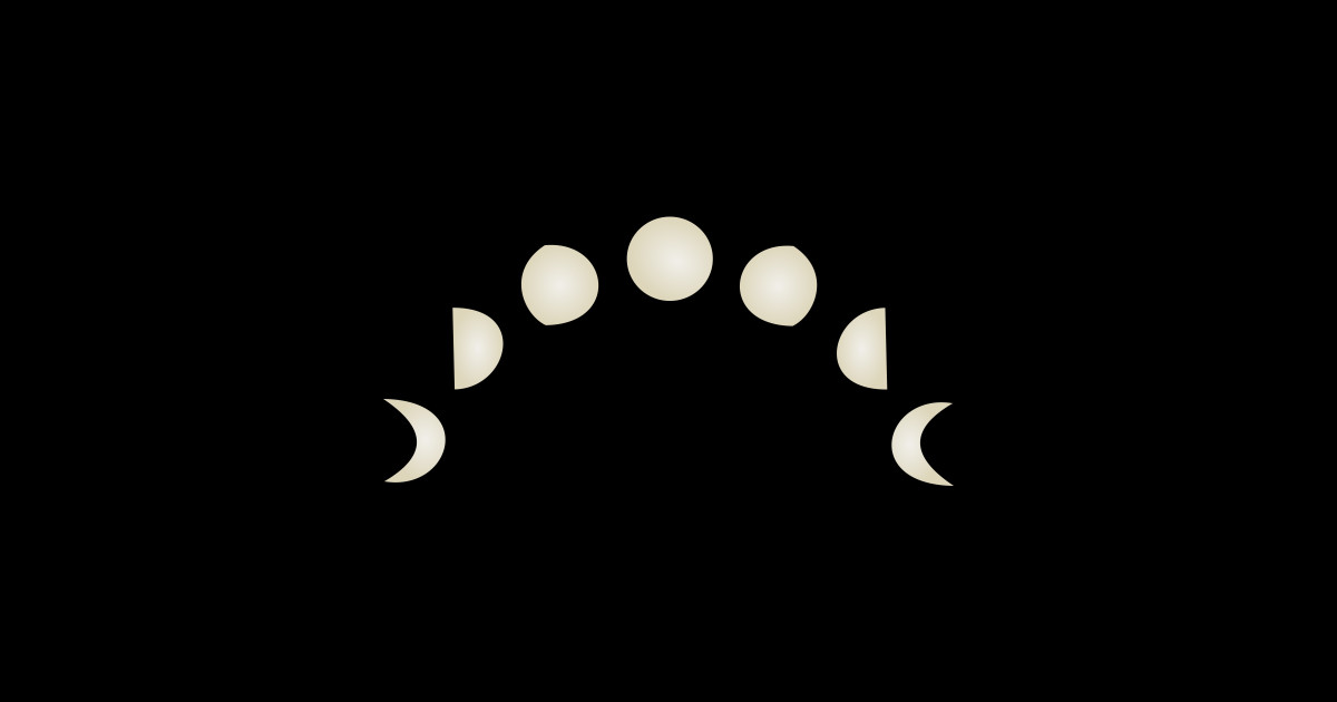 Moon Phases Fantasy Art - Moon Phases - Sticker | TeePublic