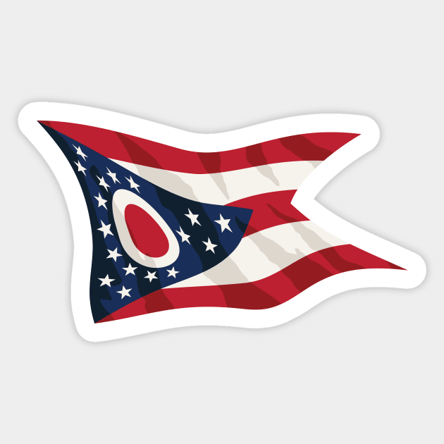 Ohio State Flag - Ohio Flag - Sticker | TeePublic