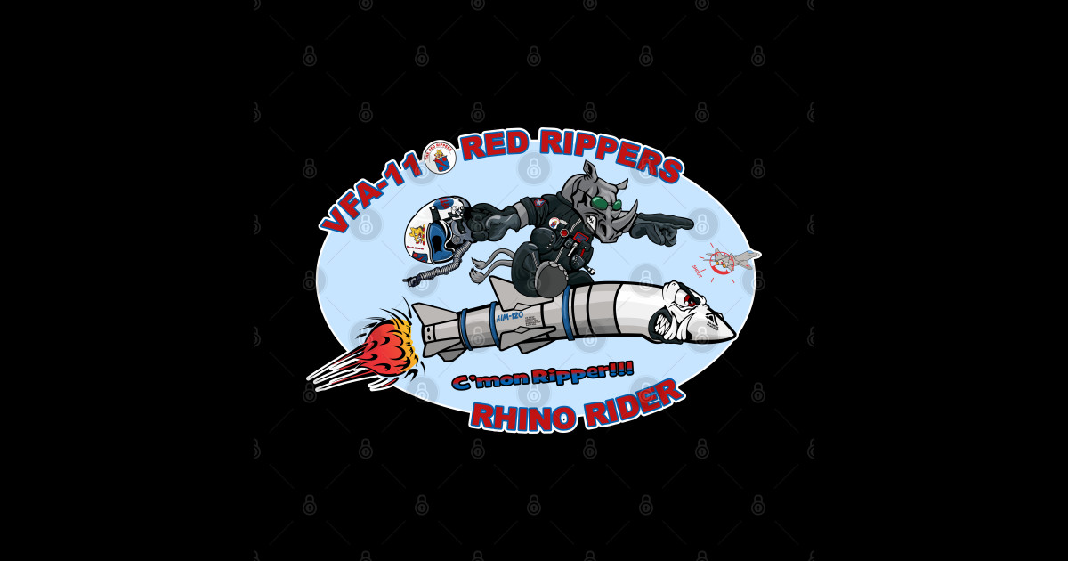 Red Rippers Rhino Nose Art - Red Rippers Rhino Nose Art - Sticker ...