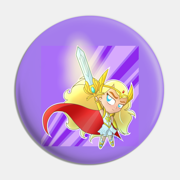 Chibi She Ra - Shera Princess Of Power - Pin | TeePublic
