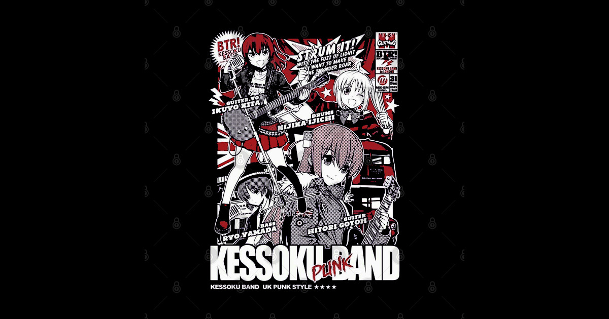 BOCCHI THE ROCK! - Kessoku Band - Bocchi The Rock - Sticker | TeePublic