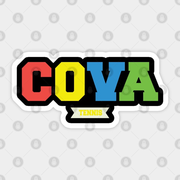 CoVA Tennis Brand Design - Tennis - Sticker | TeePublic
