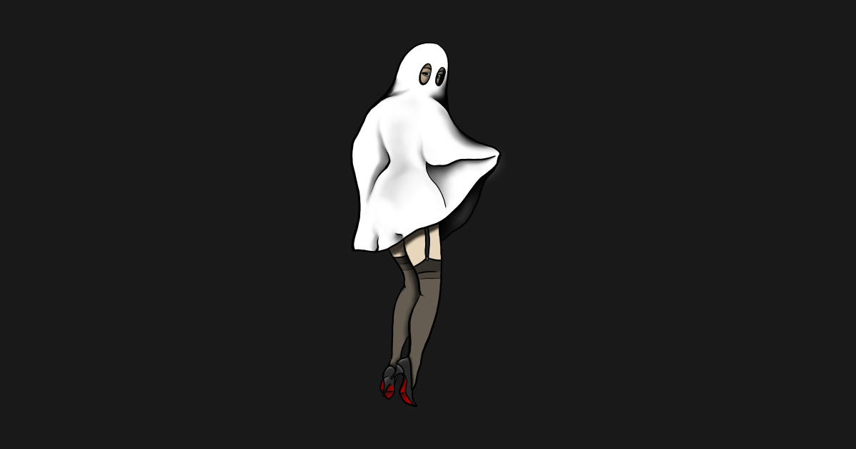 Spooky Pinup Ghost - Spooky - T-Shirt | TeePublic