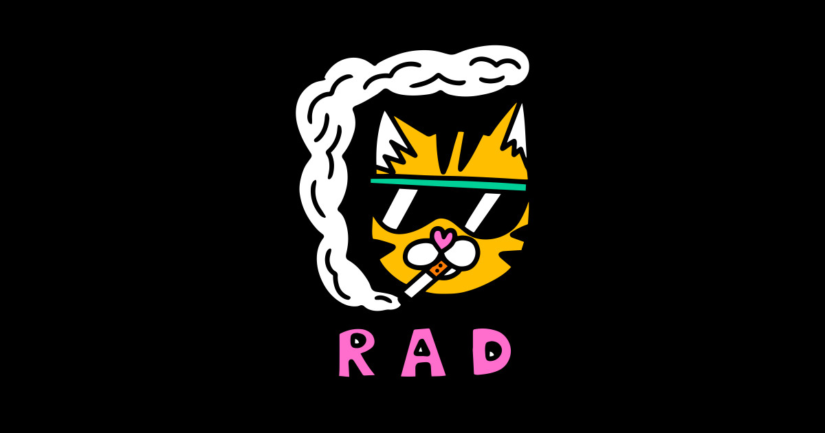 Rad Cat - Cat - Sticker | TeePublic
