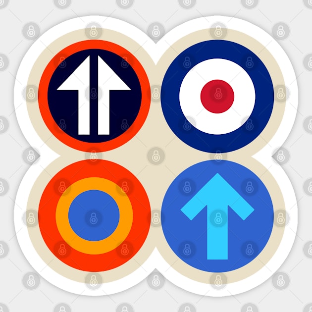 Who Mod Symbols - Brit Rock - Sticker | TeePublic