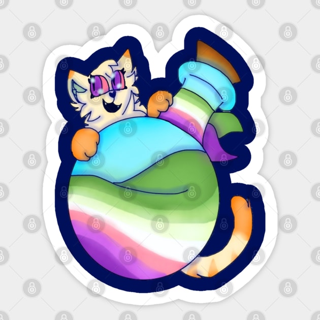 Genderfae Potion Cat - Lgbt - Sticker | TeePublic