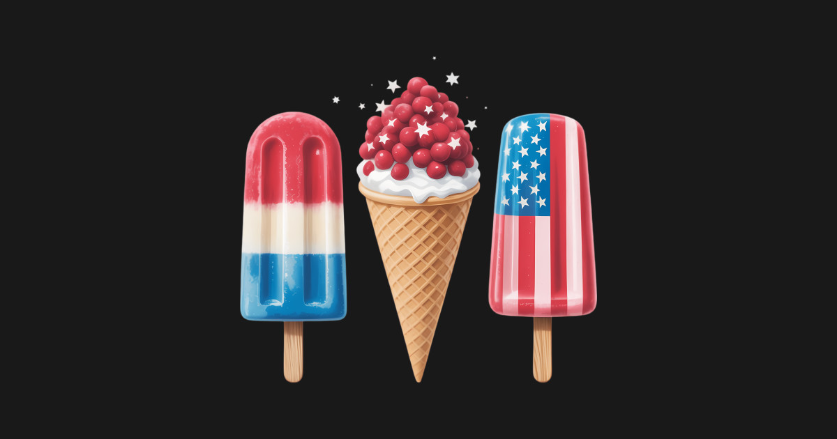 4th of July Popsicle American Flag Patriotic Summer Boy Girl - 4th Of ...