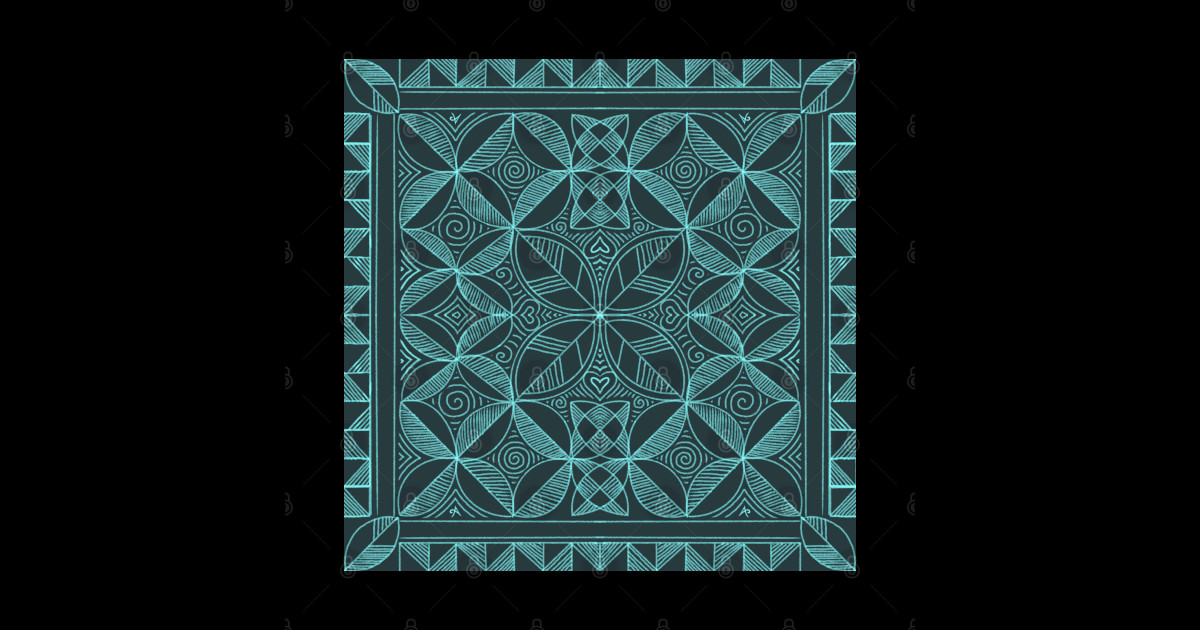 Pacific metamorphosis teal - Pasifika - Sticker | TeePublic