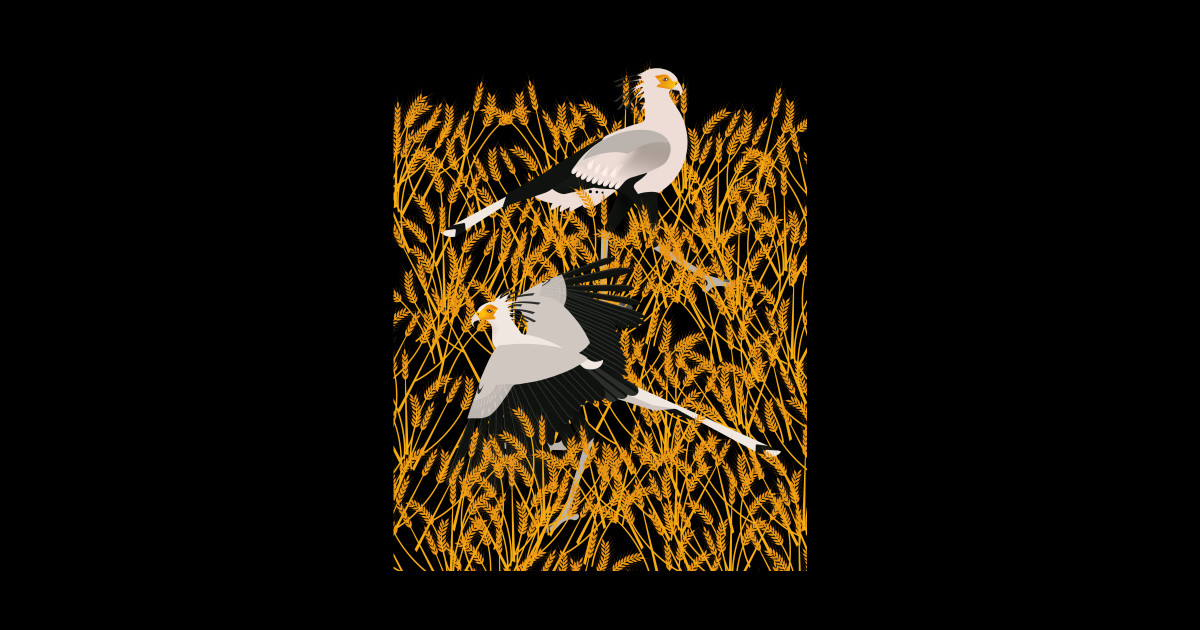 Secretary Bird - Bird - Sticker | TeePublic