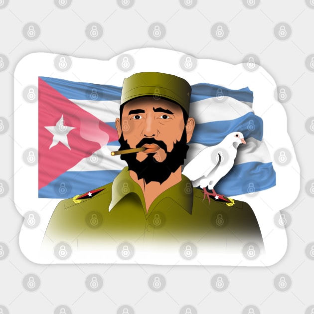 Fidel Castro T-shirt - Fidel Castro - Sticker | TeePublic
