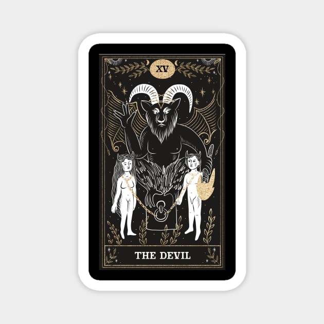 The Devil Tarot Card - Devil Tarot Card - Magnet | TeePublic