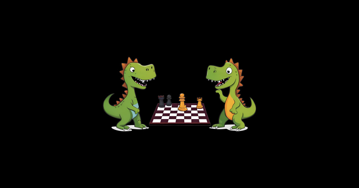 Chess Playing Dinosaur T-Rex - Chess - Sticker | TeePublic