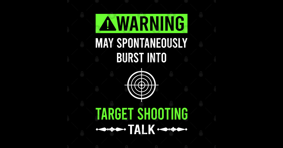 Green Warning Target Shooting - Target Shooting - Sticker | TeePublic
