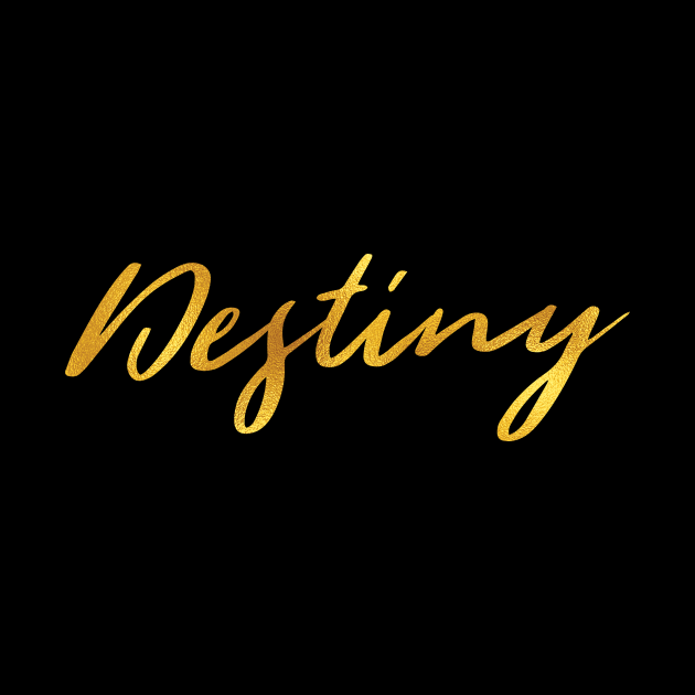 Destiny Name Hand Lettering in Faux Gold Letters - Destiny - Pin ...