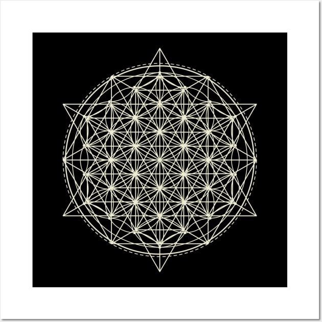 Flower of Life Sacred Geometry Metatron's Cube - Psytrance - Posters ...