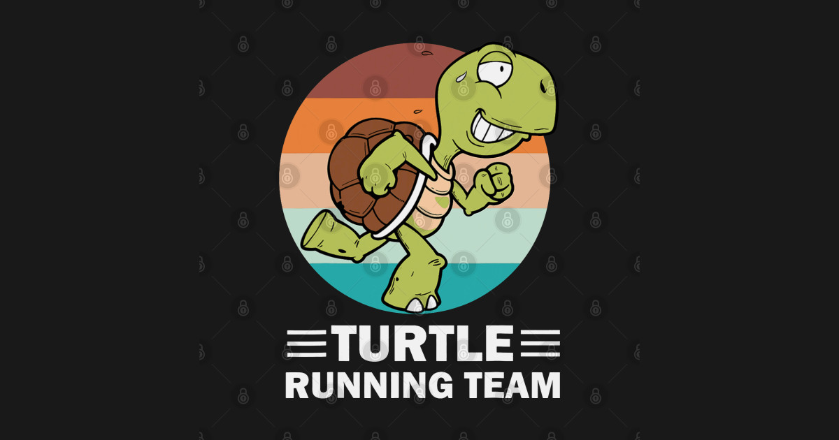 Turtle Pet Retro Funny Marathoner Marathon Runner Turtle Running Team ...