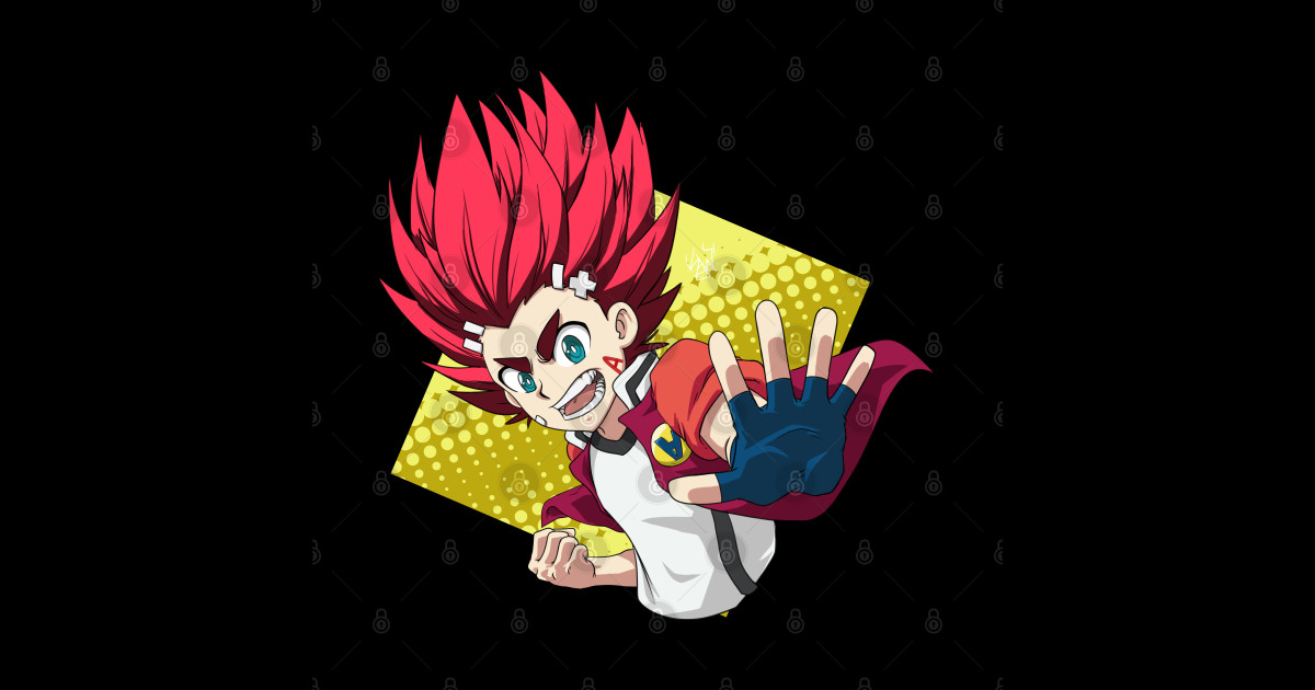 Super Aiger Akabane - Beyblade Burst - Sticker | TeePublic