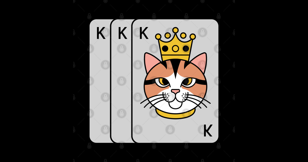 King Cat Card Game - Card Game - Sticker | TeePublic