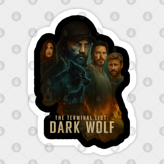 terminal list dark wolf - Terminal List Dark Wolf - Sticker | TeePublic