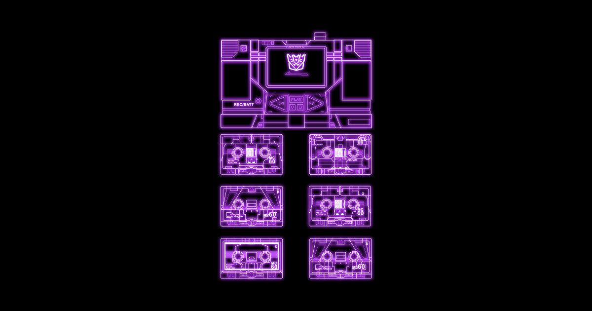 Masterpiece Soundwave and Cassettes Purple tron effect - Transformers ...