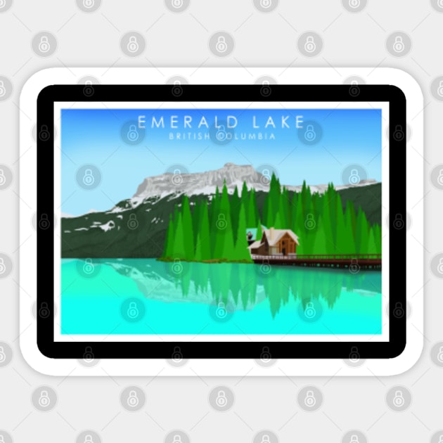 Emerald Lake - British Columbia - Sticker | TeePublic