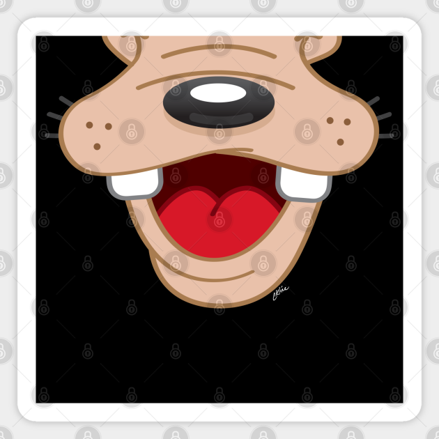 Goofy Smile (for face mask) - Gwarsh - Sticker | TeePublic