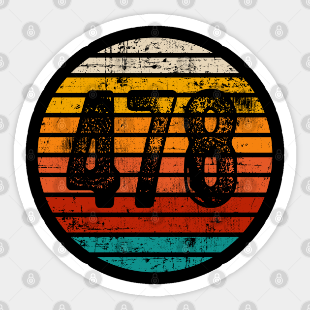 Distressed Vintage Sunset 478 Area Code - 478 Area Code - Sticker ...