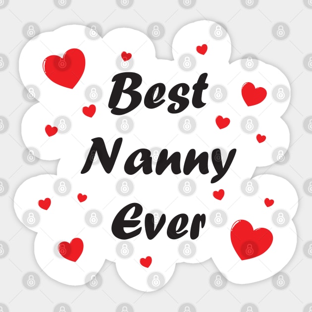 Best nanny ever heart doodle hand drawn design - Best Nanny Ever ...