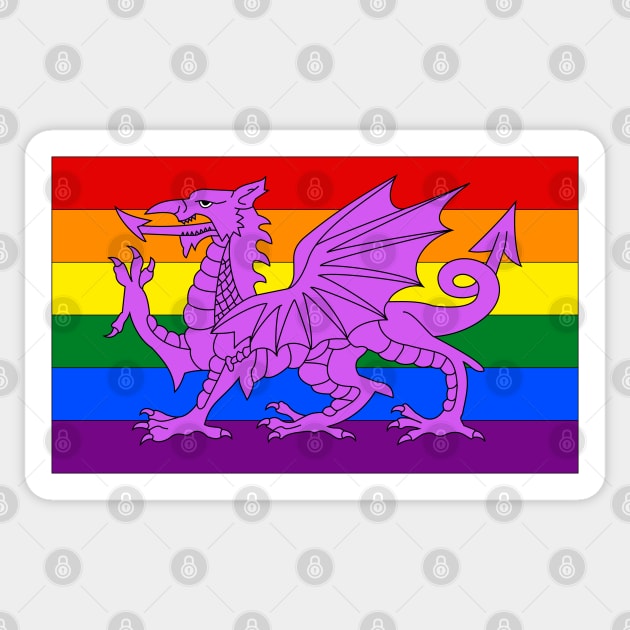 Wales LGBTQ Pride Flag, v2 - Wales - Sticker | TeePublic
