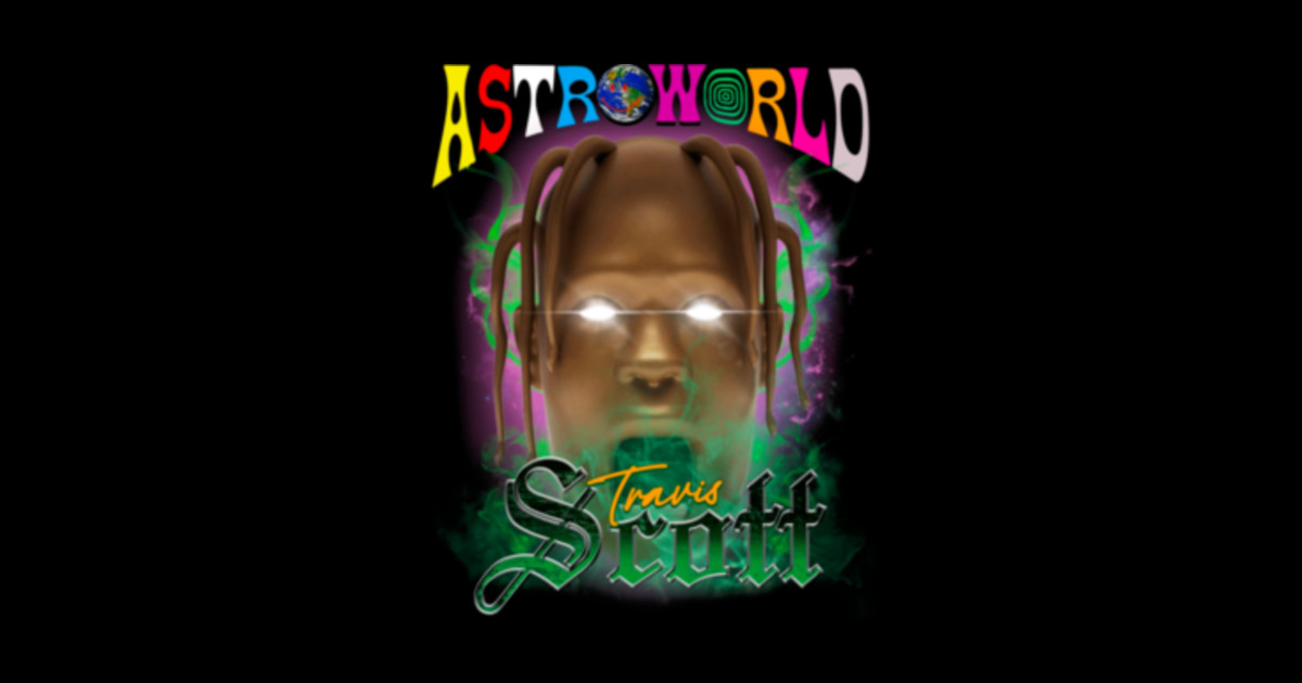 Travis Big Face By Duitan Ward - Travis Scottt - Sticker | TeePublic