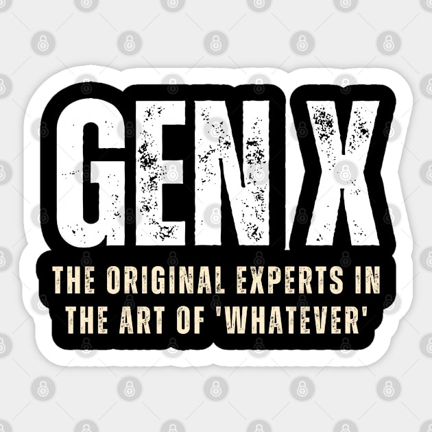 Gen X Retro Vibes Design for True Generation Xers - Gen X - Sticker ...