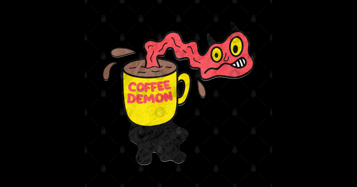 Coffee demon - Coffee - Sticker | TeePublic