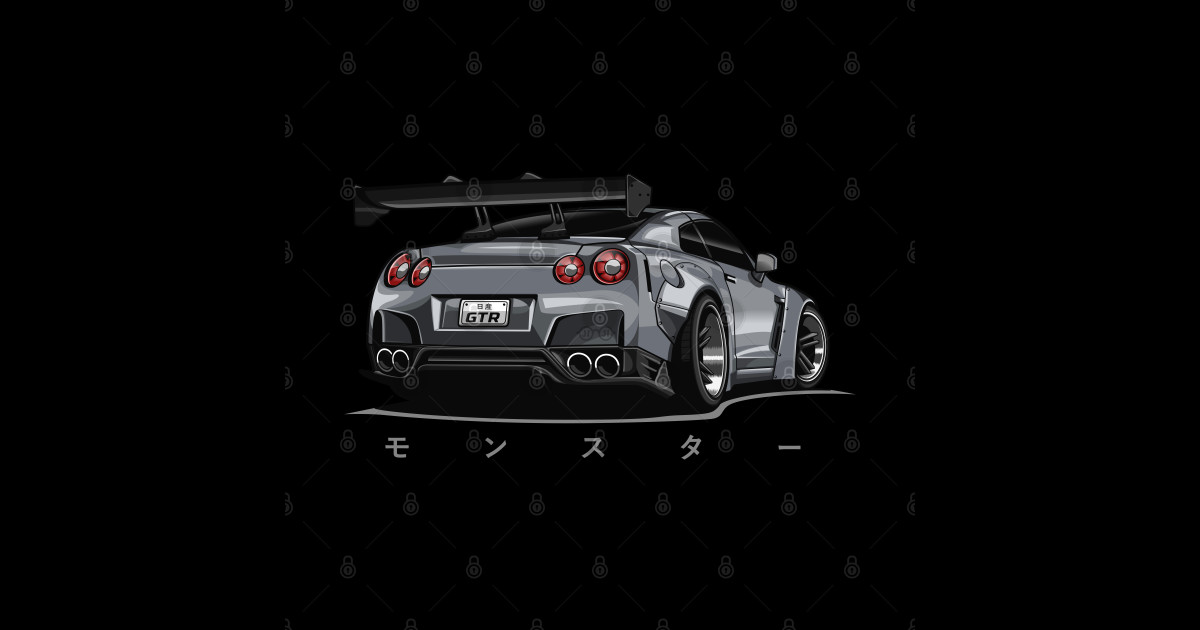 GTR R35 Body Kit (Grey) - Skyline Gtr R35 - Pin | TeePublic