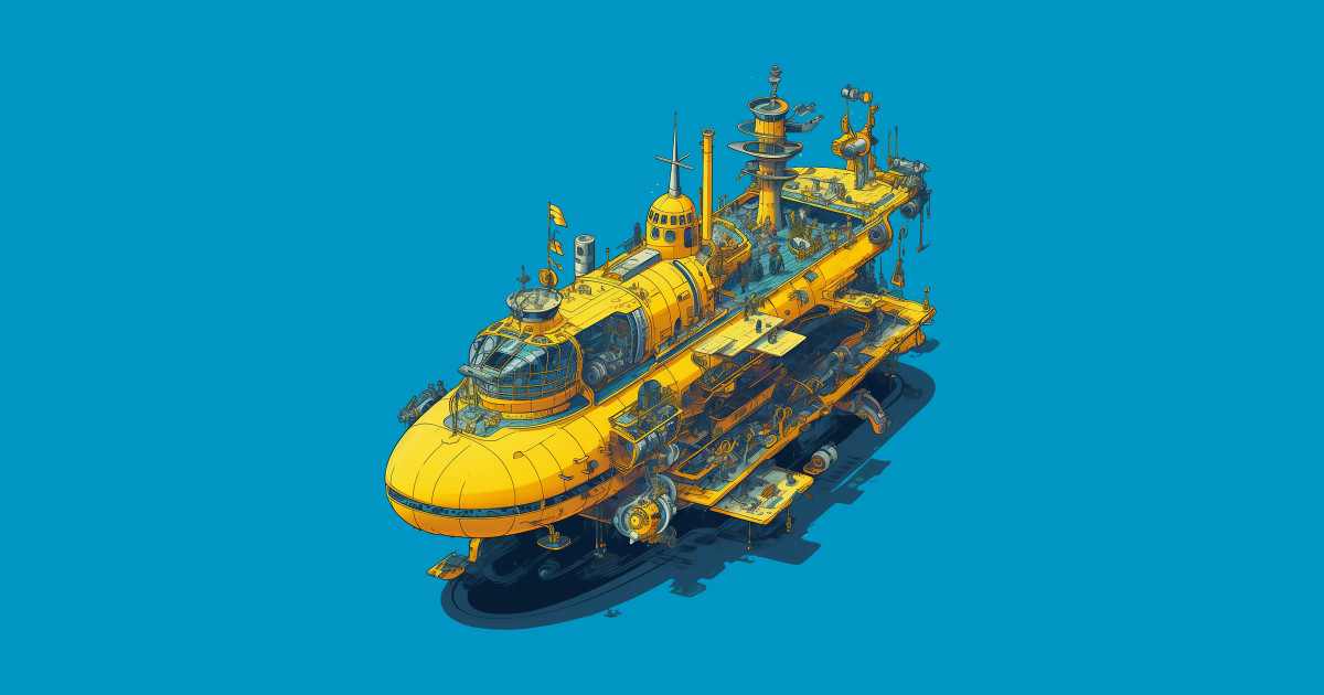 psychedelic style yellow submarine - Yellow Submarine - T-Shirt | TeePublic